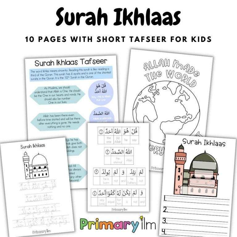 Surah ikhlas with translation - Primary Ilm