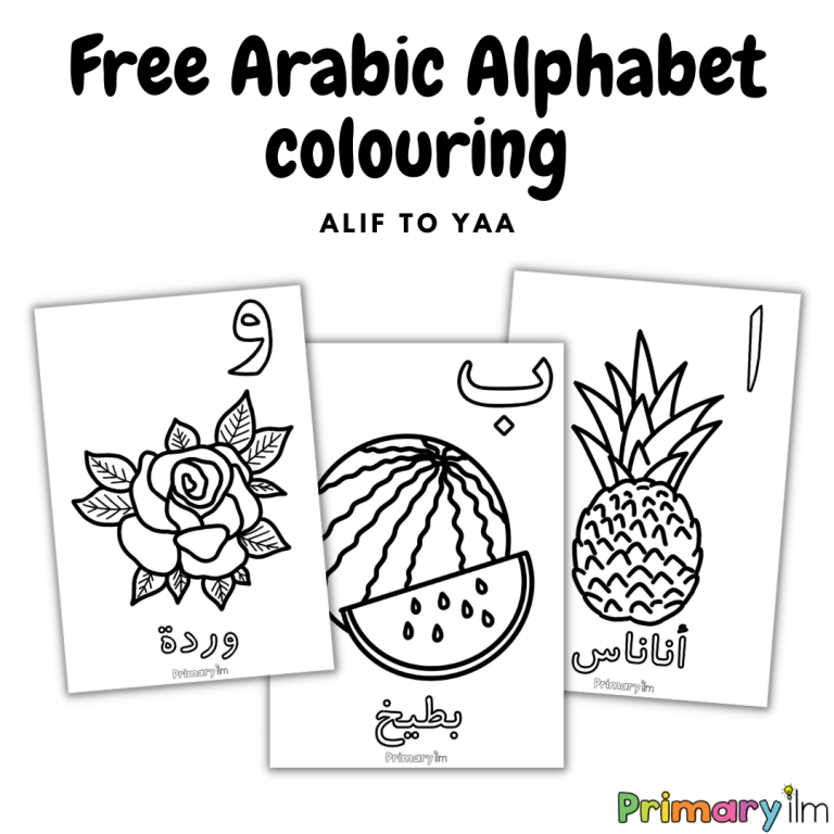 Arabic Alphabet colouring - Primary Ilm