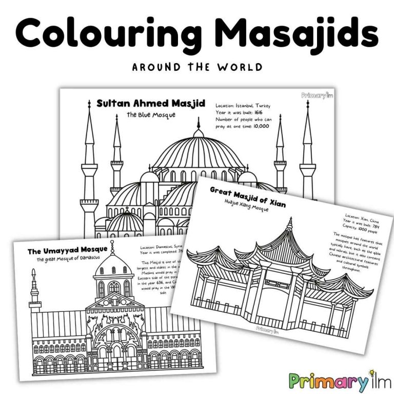 Islamic colouring sheets at Primary ilm - Primary Ilm