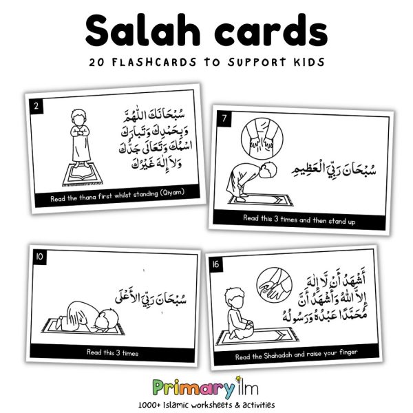 How to pray salah cards - Primary Ilm